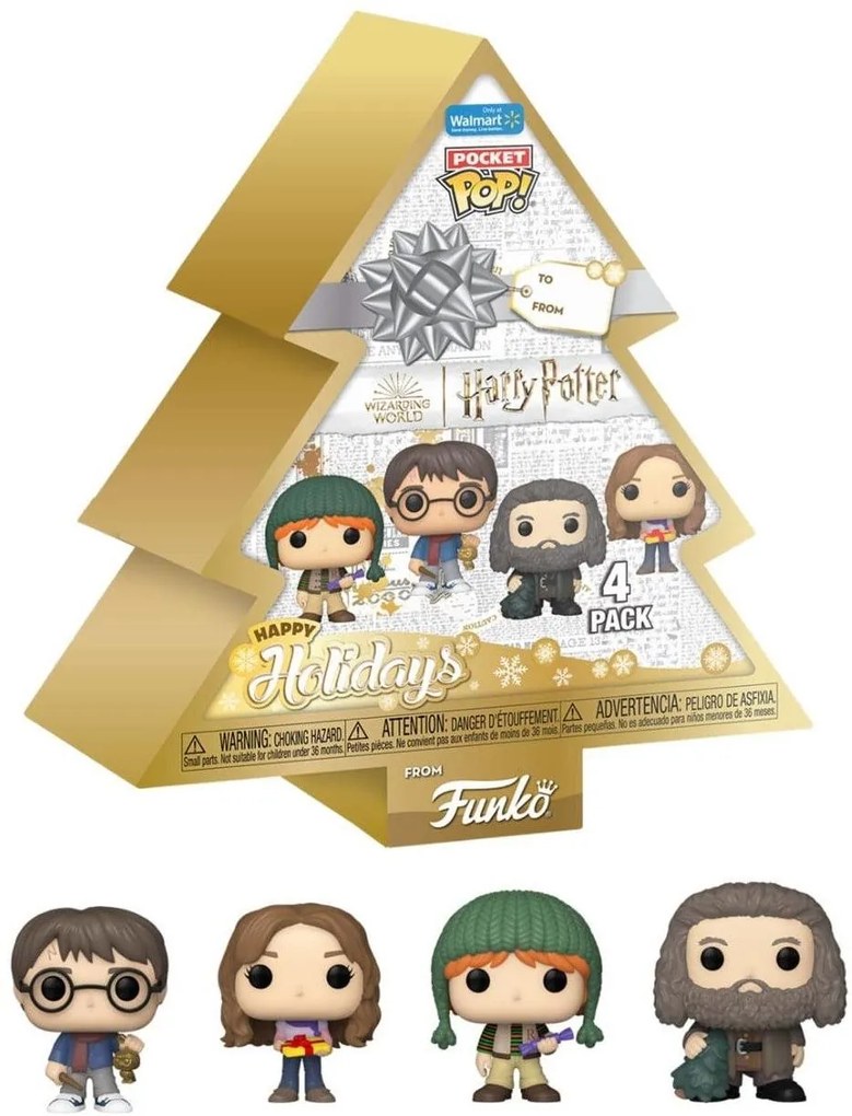 Funko pop! keychains 4 pack harry potter happy holidays tree box 4 cm