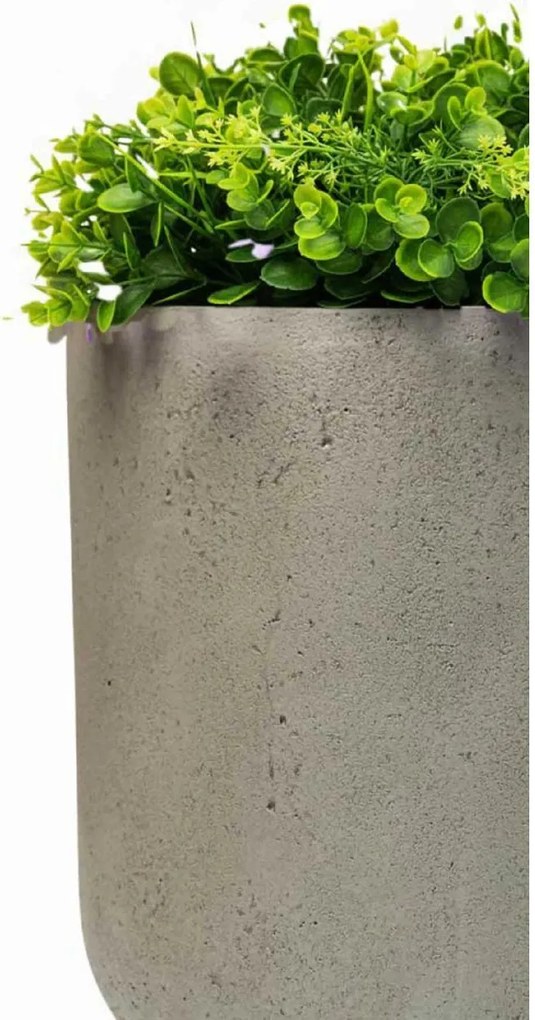 Kulatý květináč CHICO, sklolaminát, průměr 40 x výška 40 cm, šedý