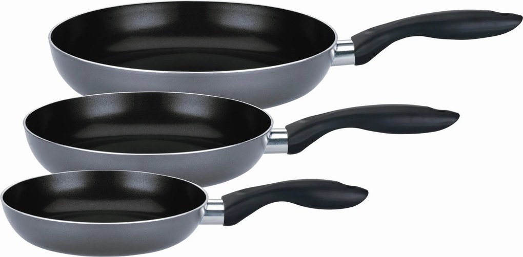 XXXLutz SADA PÁNVÍ nepřilnavý povrch PTFE 3dílné 20+24+28 cm GSW - Online Only vaření - 005240010801