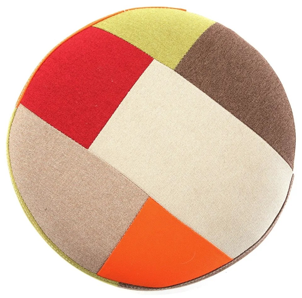 BonamiTaburetka Versa Red Patchwork, ⌀ 35 cm
