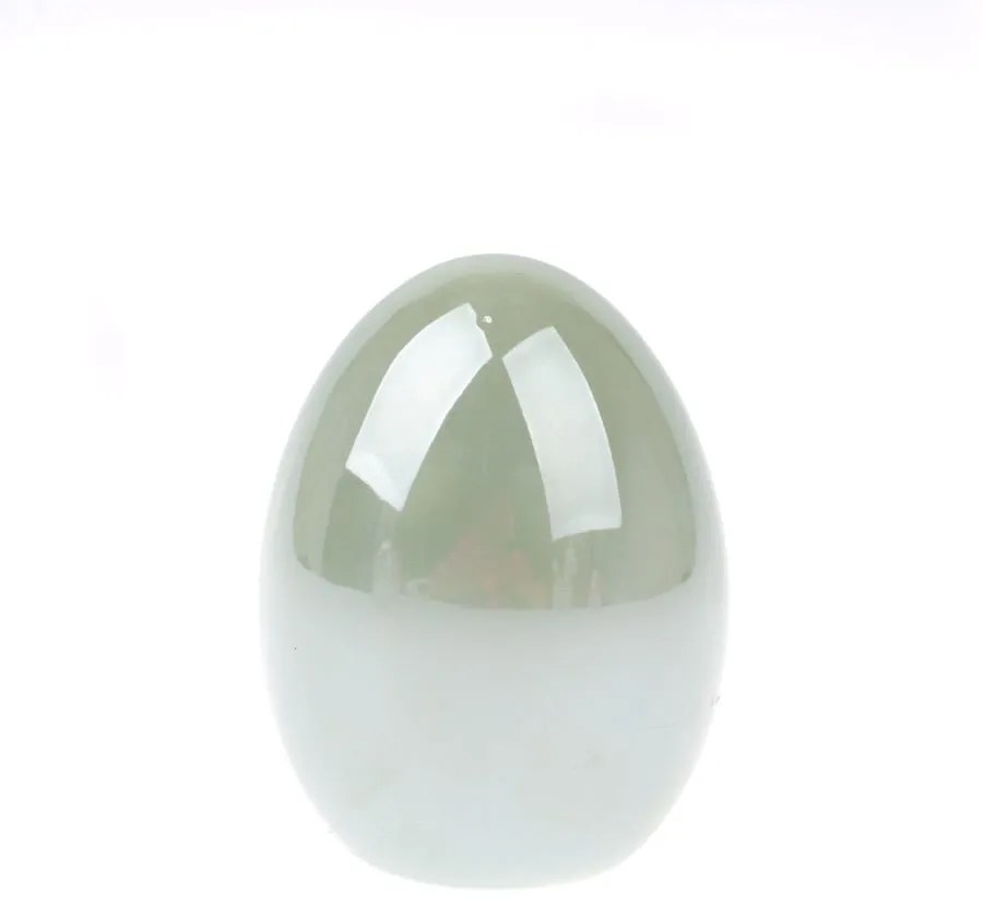 Zelená keramická dekorace Dakls Easter Egg, výška 8 cm