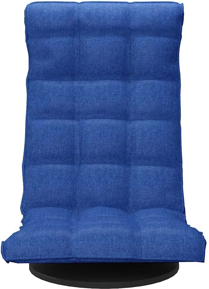 Otočná lenoška na podlahu modrá textil 336578