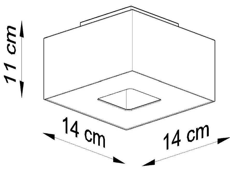 Stropní svítidlo Mono 1, 1x černé/bílé kovové stínítko