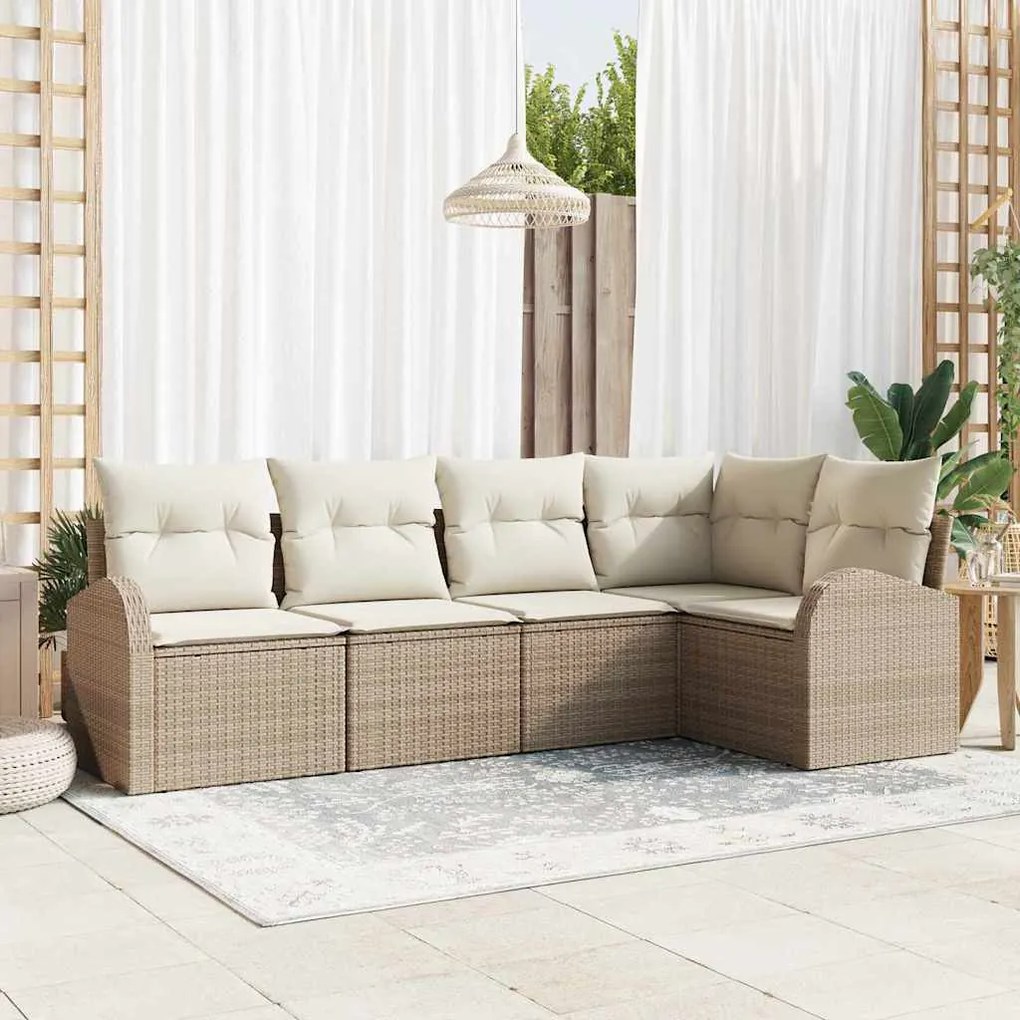 Set pohovek 5 ks Béžová Polyester 3346041