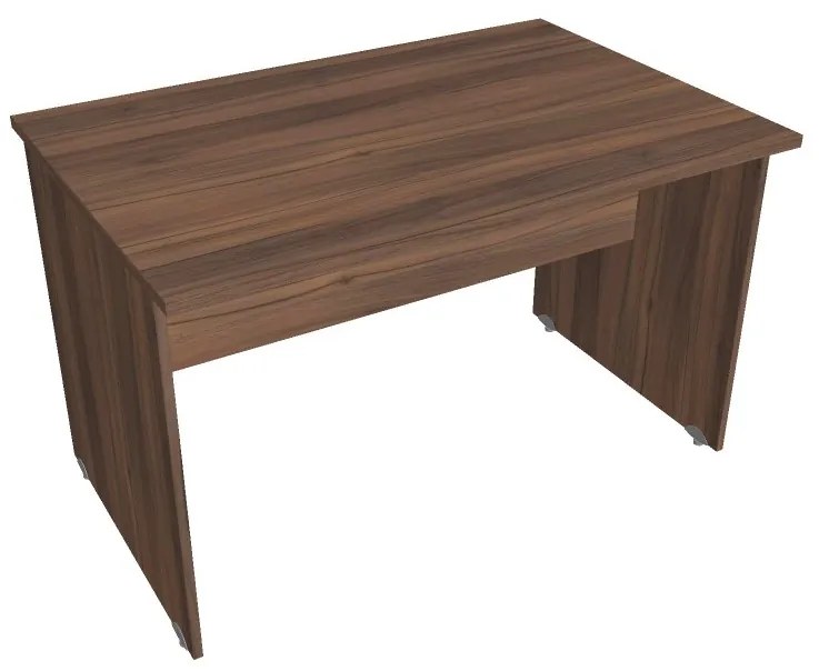 Stůl jednací rovný 120 cm - Hobis Gate GJ 1200 Dekor stolové desky: ořech, Dekor lamino podnože: ořech