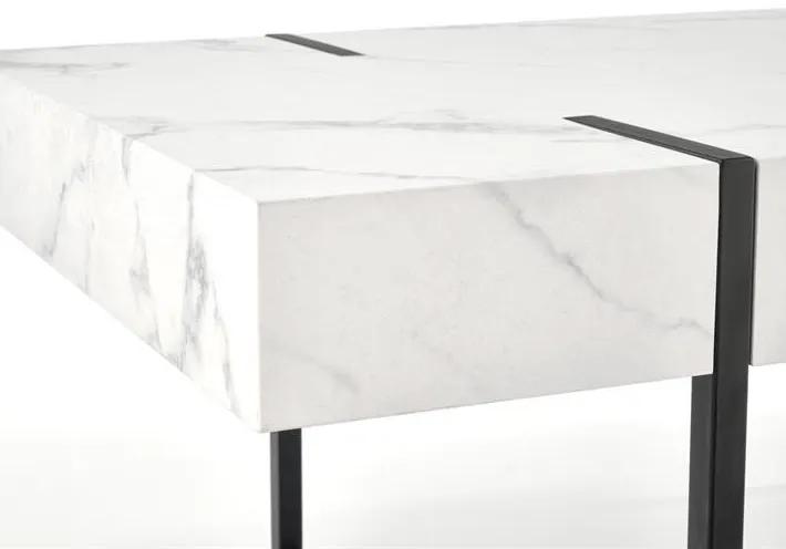 Konferenční stolek Birgit (mramor bílý + černá). 1048871