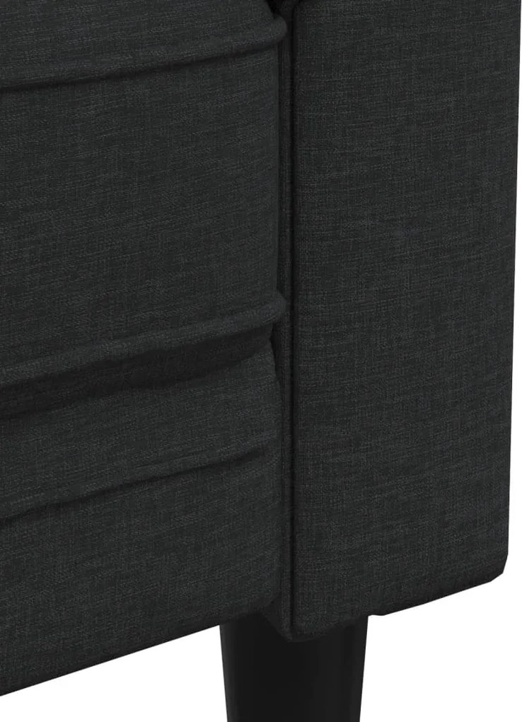 3dílná sedací souprava černá textil 3209193