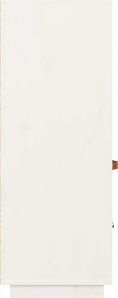 vidaXL Skříň highboard 67 x 40 x 108,5 cm masivní borové dřevo [820158] Barva: Černá