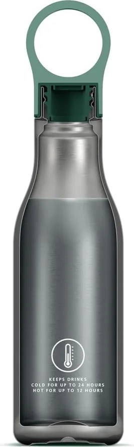 Cestovní nerezová lahev v mentolové barvě 500 ml Loop – Joseph Joseph