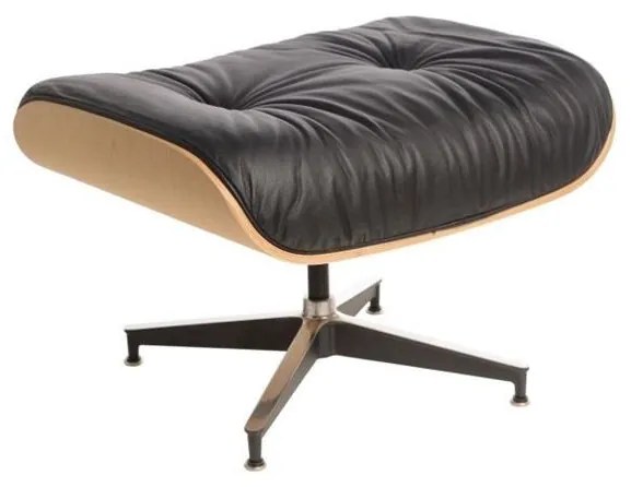 Podnožka Lounge Chair Ottoman, černá, dub