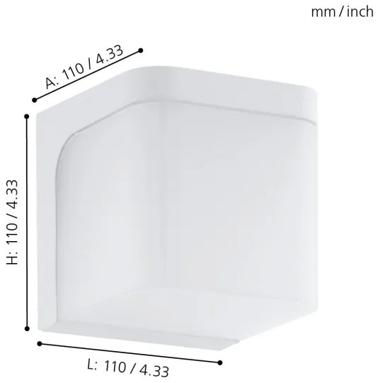 Eglo 96255 - LED Venkovní nástěnné svítidlo JORBA LED/4,9W/230V IP44