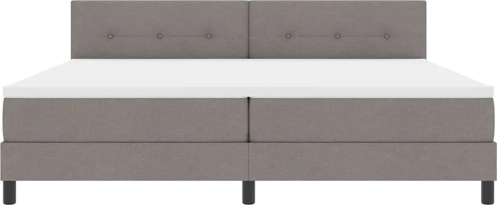 Postel s boxspringem s čelo Taupe 200 x 200 cm textil 3338717