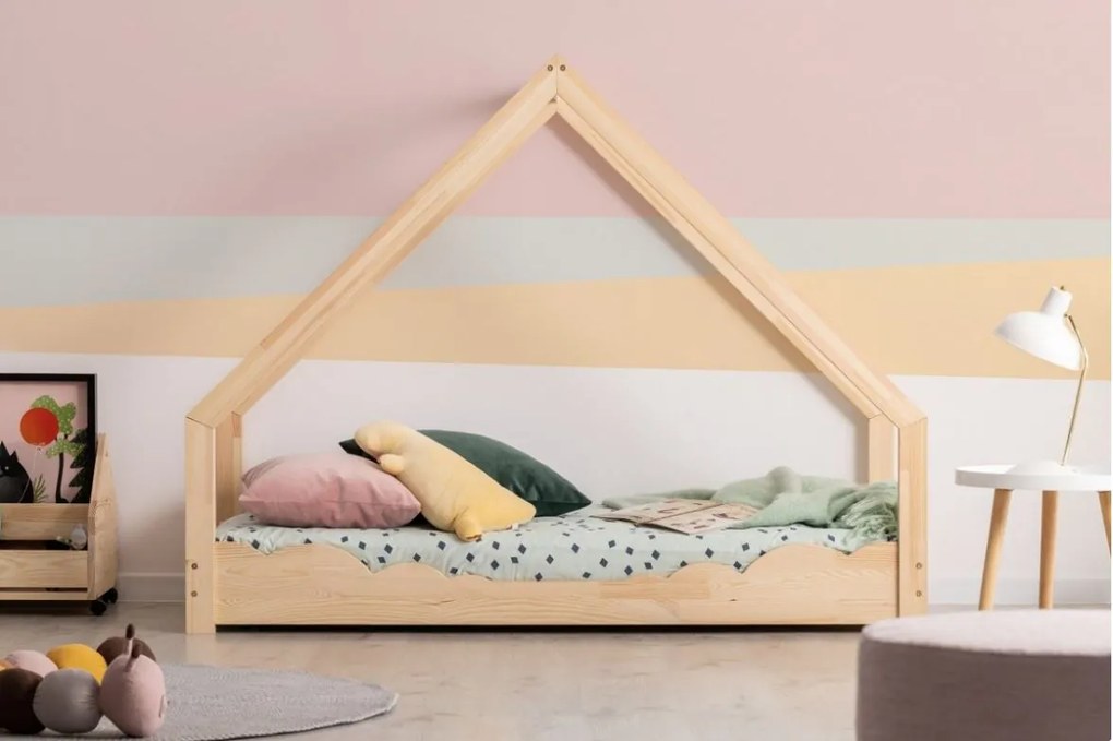 Adeko Dětská postel domeček Loca D Velikost postele: 140x100 cm Barva: dekor přírodní dřevo přírodní