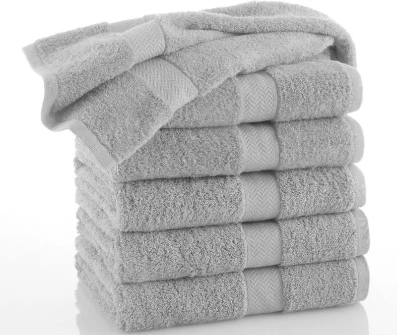 Scandi Froté ručník 50x100 cm - světle šedý