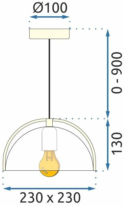 Toolight Stropní svítidlo APP1216-1CP