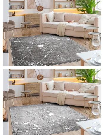 koberec MATEO 8036/644 Moderní mramor strukturální šedá velikost 240x330 cm | krásné koberce cz