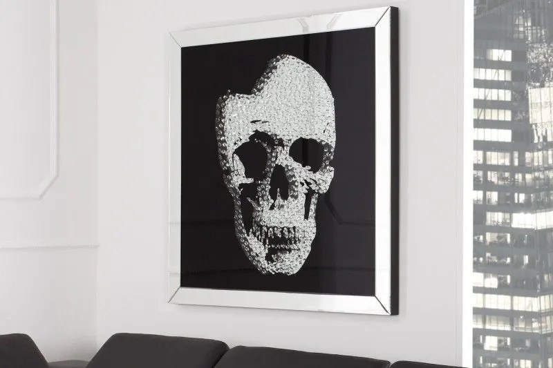 Deflee obraz zrcadlový MIRROR SKULL 80-CM OBR36833sklo, MDF, zrcadlové sklo  80 cm x 80 cm x 4,5 cm