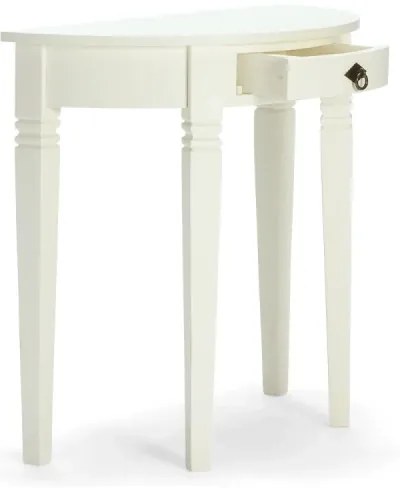 furniture-nabytek.cz - Masivní toaletní stolek Catello v bílé barvě, borovice, lakovaný – kulatý