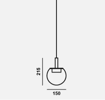 Brokis Orbis skleněné závěsné svítidlo Barva: Kouřová hnědá, Velikost: Ø 150 mm