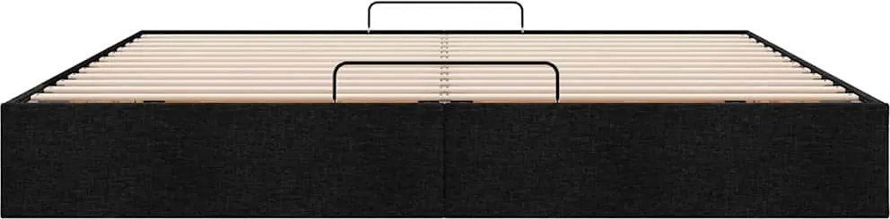 Osmanský rám postele bez matrací černá 200x200 cm textil 3310905