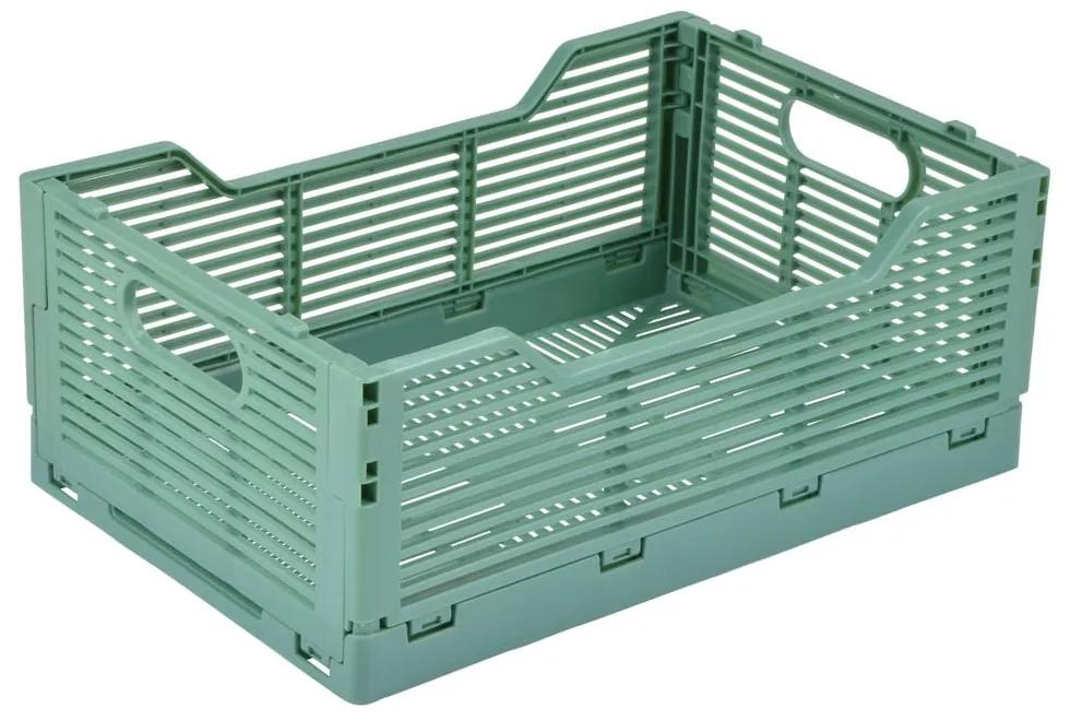 Světle zelený plastový úložný box 40x30x17 cm – Homéa