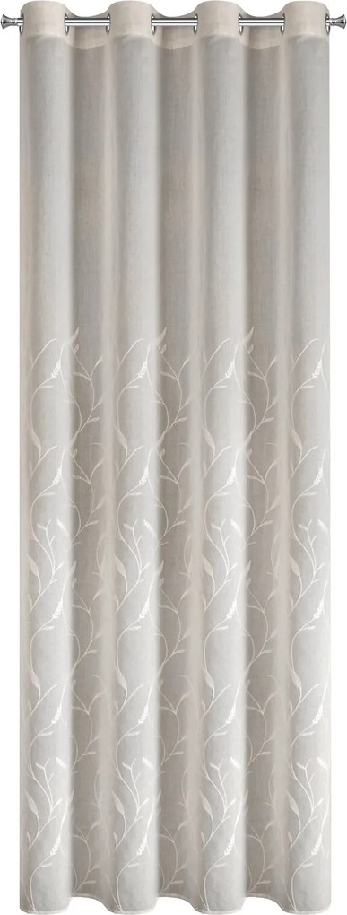 ZÁCLONA NA KROUŽCÍCH INA 140X250 CM LISTY