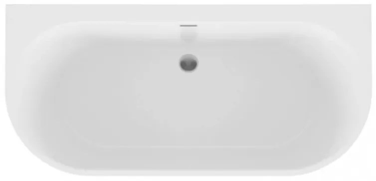 Polimat Akrylátová volně stojící vana ke stěně Sola 160x75 Barva: Bílá/růžová lesk, Rozměry (cm): 160x75