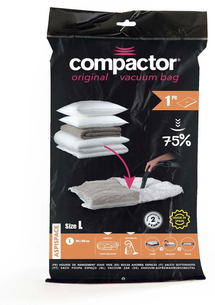 Vakuový úložný pytel Compactor Bag Aspispace L 120 litrů, 80 x 100 cm