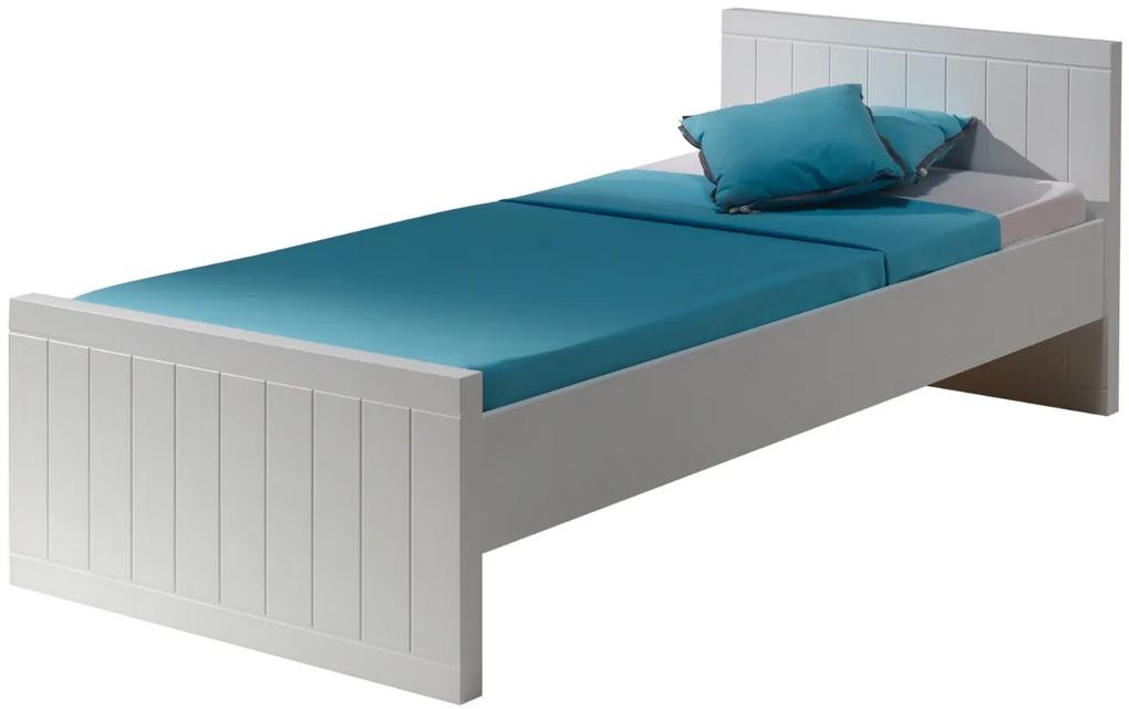 Bílá dřevěná postel Vipack Robin 90 x 200 cm
