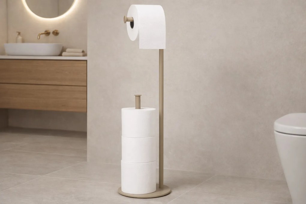 Stojan na toaletní papír PAPER STAND KS-55 béžový 64 cm