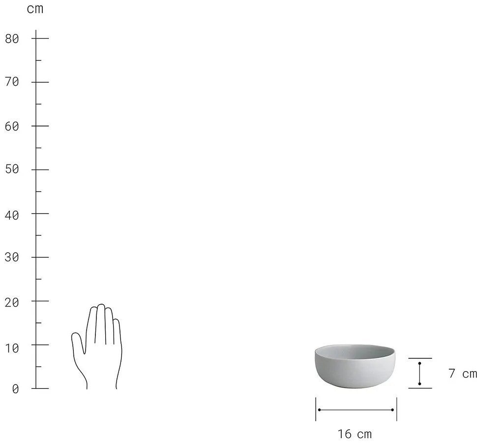 Butlers CASA NOVA Miska 600 ml - šedá