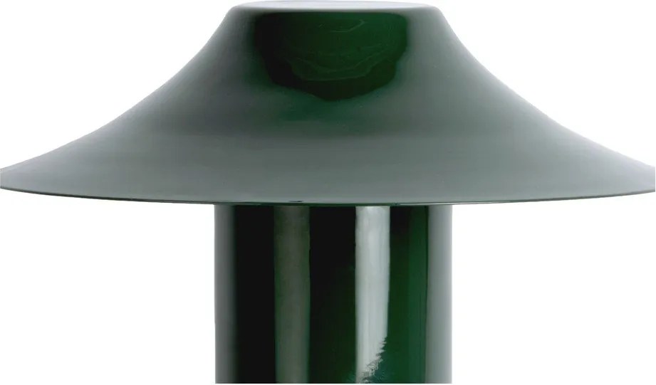 Tmavě zelená kovová stolní lampa (výška 32 cm) Catania Trapeze – Leitmotiv