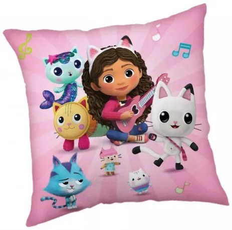 Jerry Fabrics - Dívčí polštářek Gábinin kouzelný dům / 40 x 40 cm