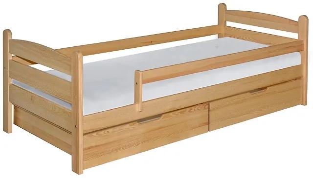 Jednolůžková postel Danita - masiv Zvolte možnost matrace: Bez matrace, Barevné provedení: Ořech.