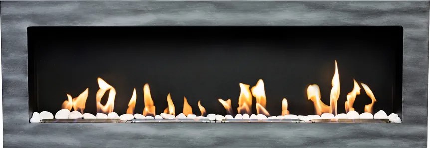 BIO FLAME biokrb Easy L Open Patina Šedá 115x40 cm