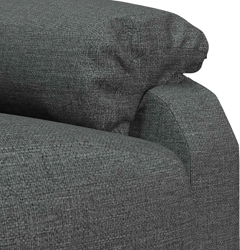 Polohovací křeslo tmavě šedé textil 340178
