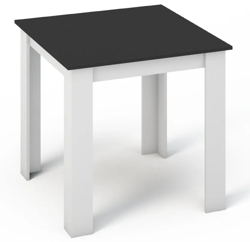 Jídelní stůl KONGO 80x80 bílá/černá
