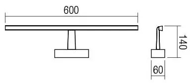 Redo 01-1673 - LED Koupelnové osvětlení zrcadla NEPTUNE LED/12W/230V IP44
