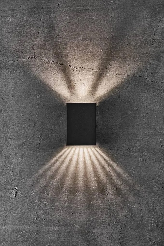 NOR 2019041003 Venkovní nástěnné svítidlo Fold 10 2x3,5W LED černá čirá - NORDLUX