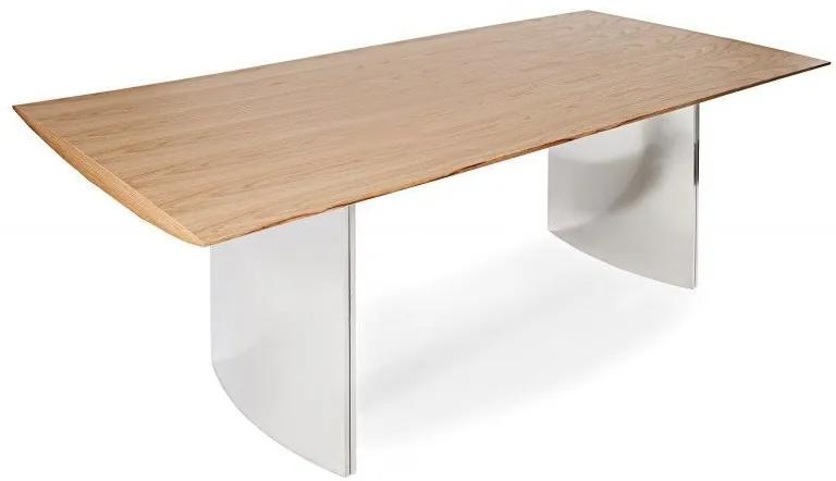 Deflee jídelní stůl 200 cm MIRACLE OAK JS35590MDF, dubová dýha, broušená ocel  200 cm x 76 cm x 100 cm