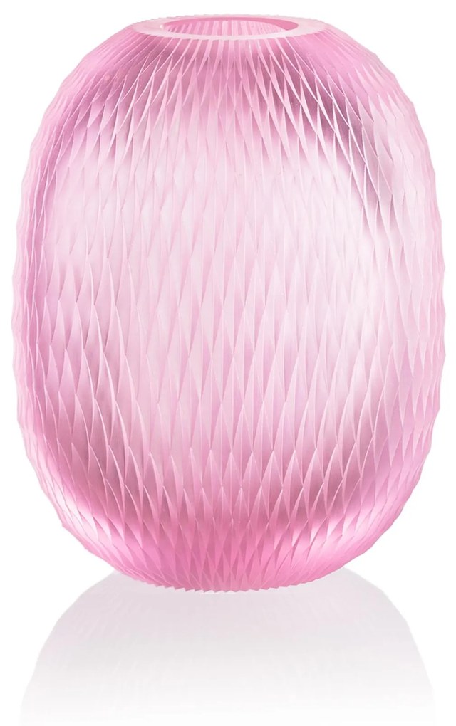 A LA MAISON Broušená váza METAMORPHOSIS, růžová