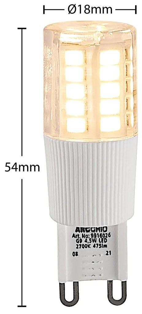 Arcchio LED pinová žárovka G9 4,5W 2 700K 2ks