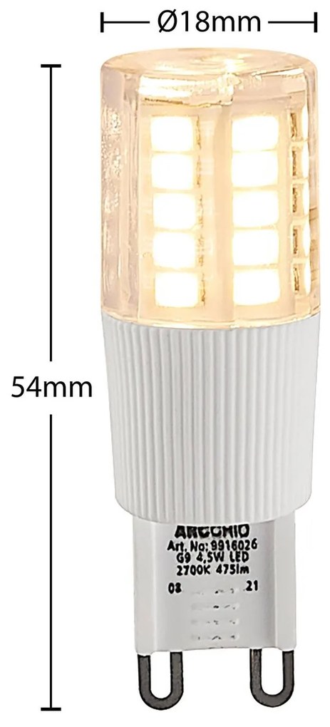 Arcchio LED svítilna na tužky, G9, sada 2 kusů, 4,5 W, 2 700 K