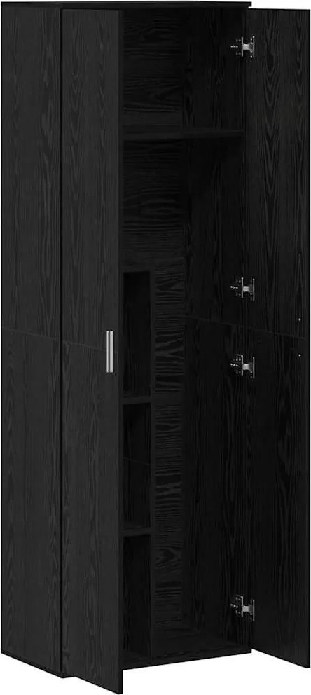 Highboard 60 x 35 x 180 cm Kompozitní dřevo Černý dub 3365569