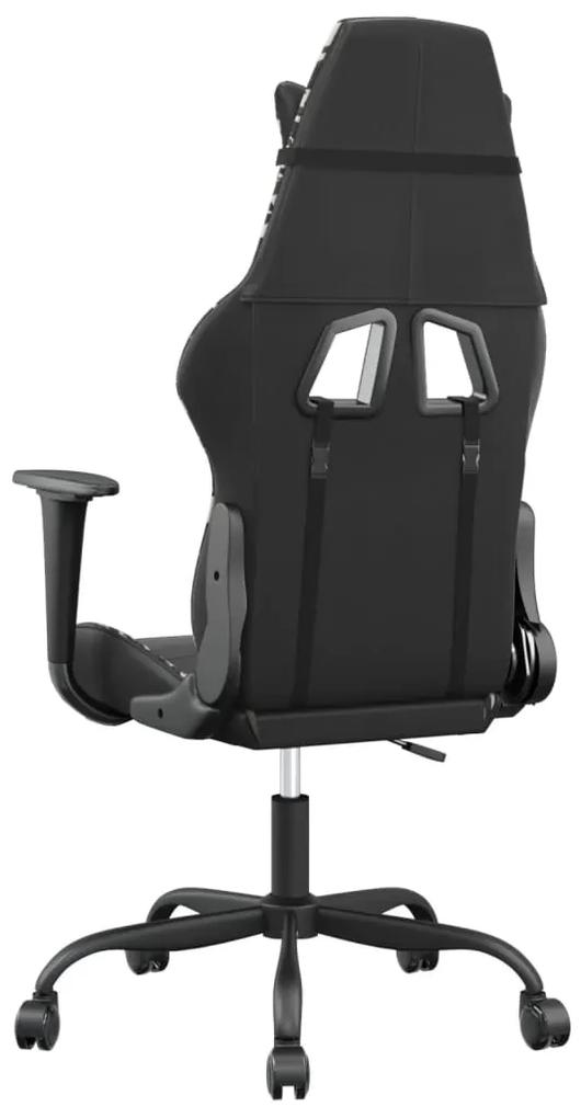 Masážní herní židle černá a maskáčová umělá kůže,  345410