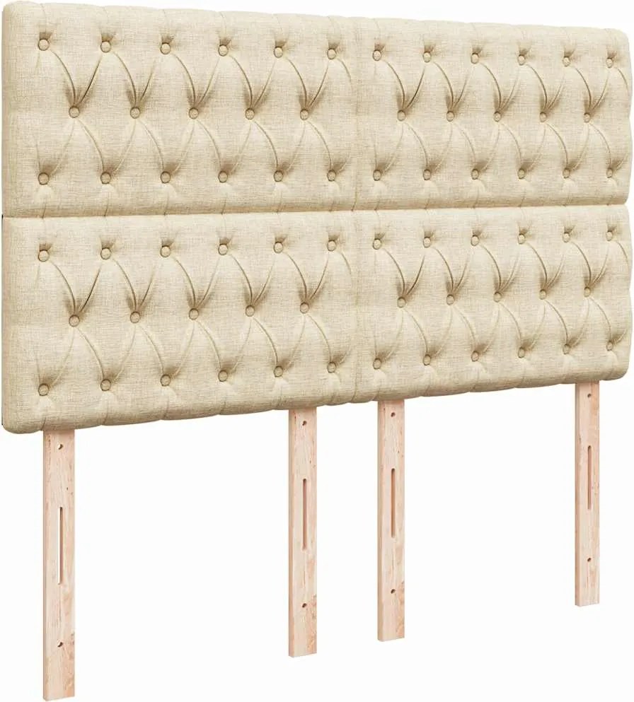 Box spring postel s matrací krémová 140x200 cm textil 3292091