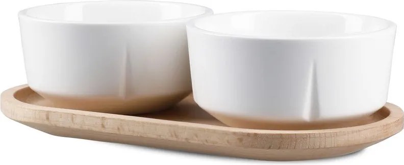 Bílé/v přírodní barvě porcelánové/dřevěné servírovací misky v sadě 3 ks Grand Cru – Rosendahl