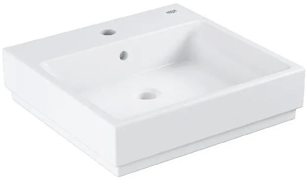 Grohe Cube Ceramic - Umyvadlo s přepadem, 500x490 mm, PureGuard, alpská bílá 3947400H