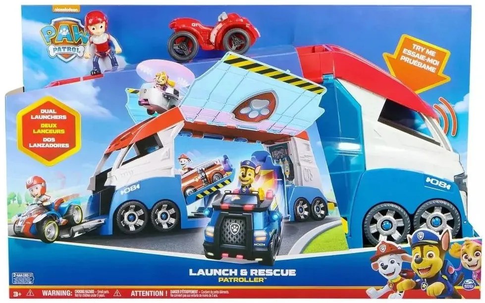 Spin Master Paw Patrol Tlapková Patrola Vozidlo Patroller 3.0 se zvukem a figurkou Rydera