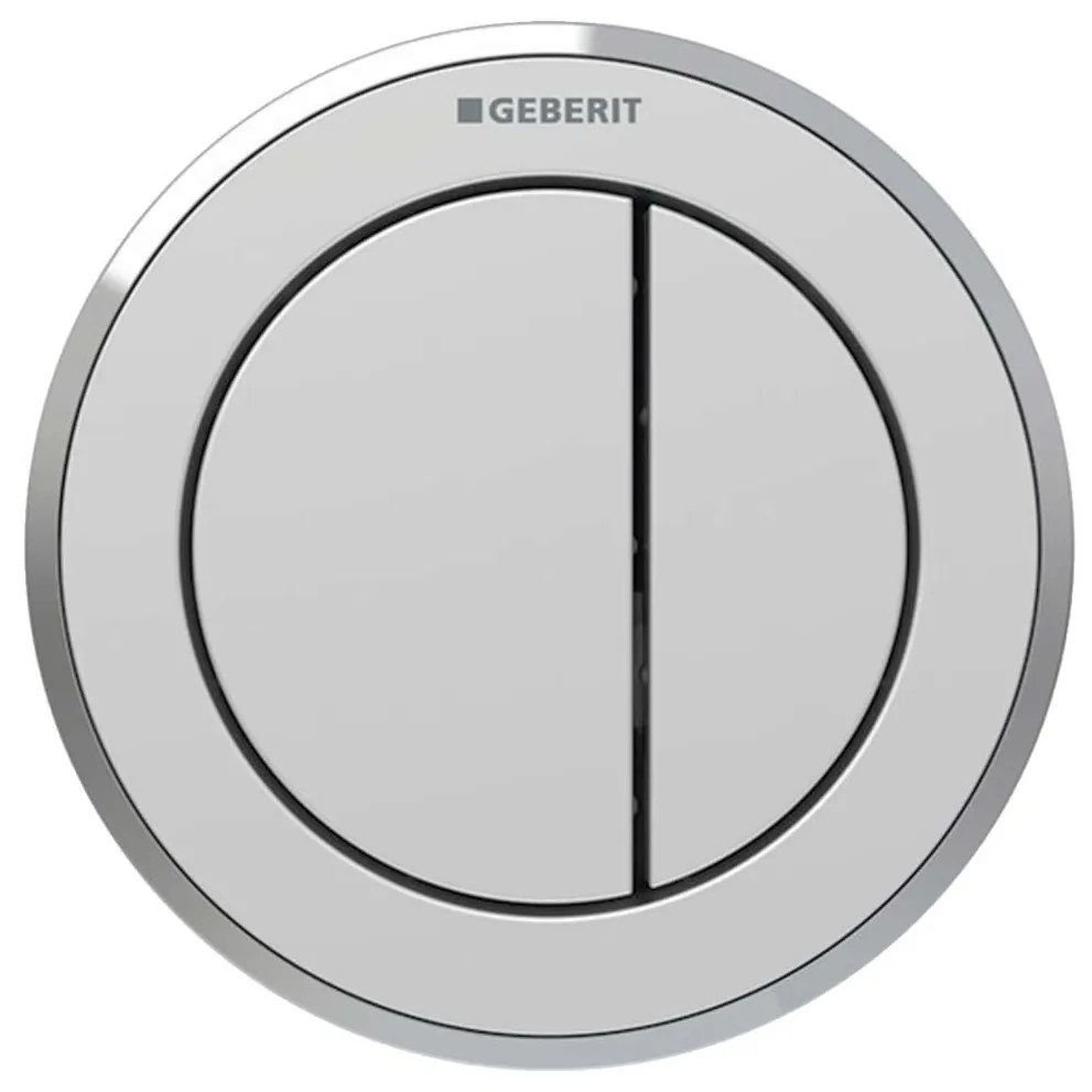 Geberit - Oddálené ovládání typ 10, pneumatické, pro 2 množství splachování, matný chrom 116.057.JQ.1